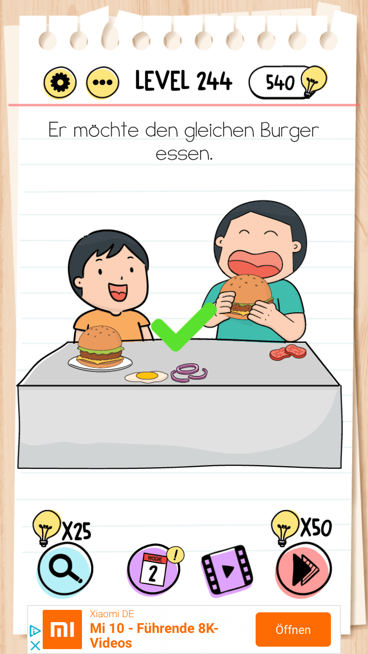 Brain Test: Level 241 bis Level 250 - Lösungen