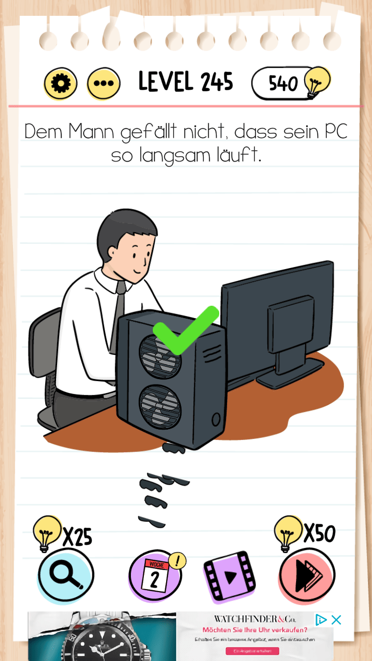 Brain Test: Level 241 bis Level 250 - Lösungen