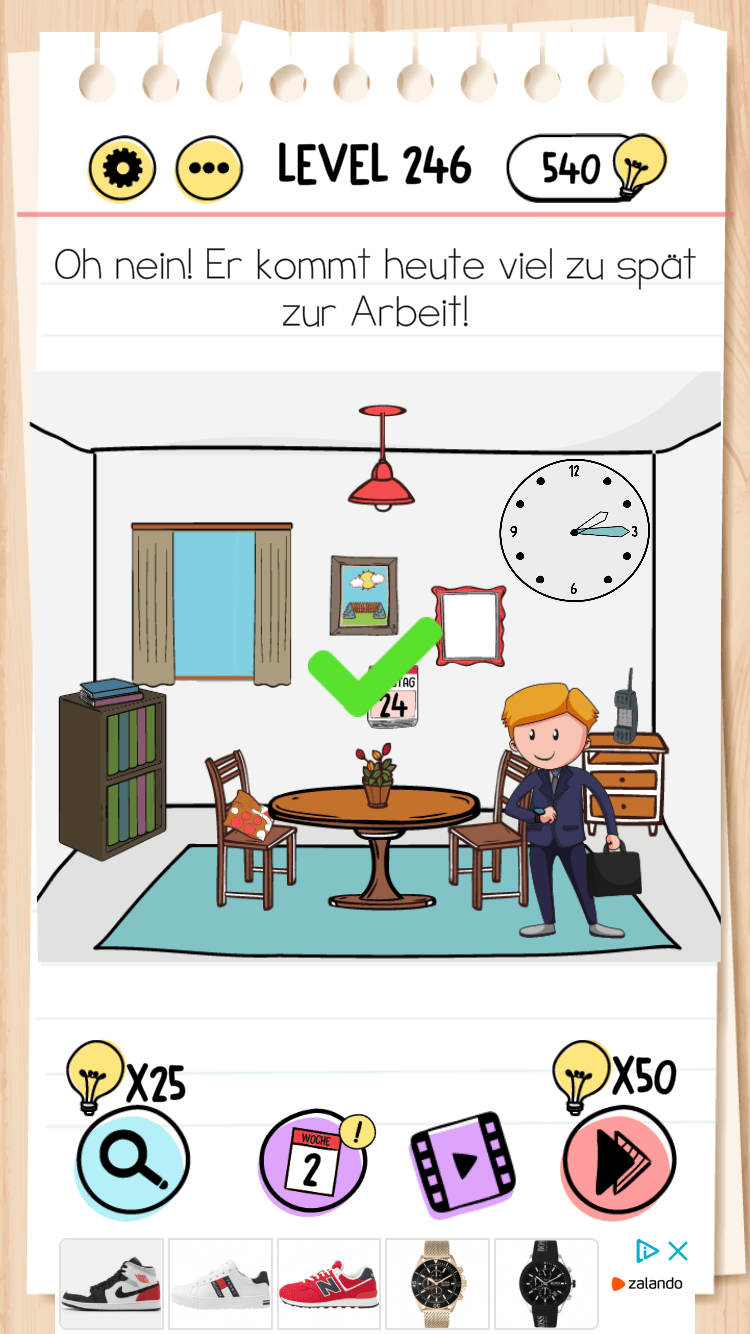 Brain Test: Level 241 bis Level 250 - Lösungen