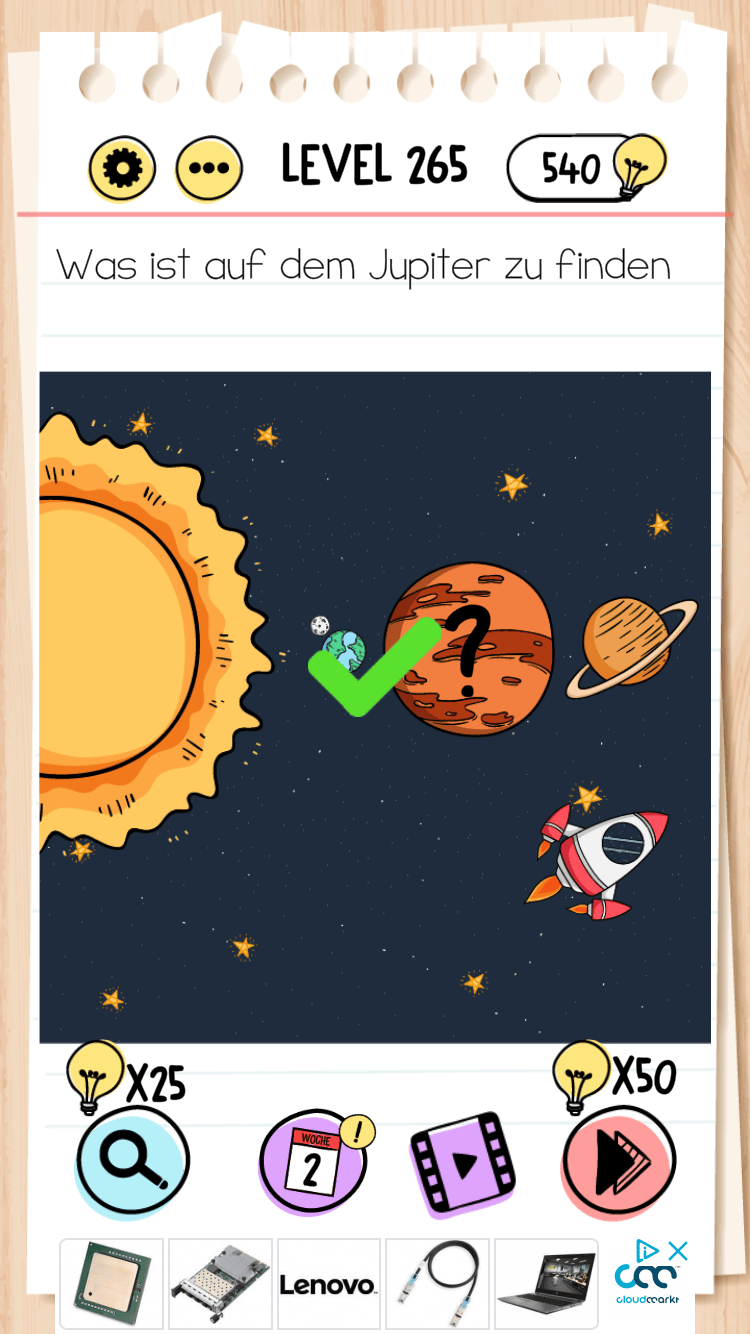 Brain Test: Level 261 bis Level 270 - Lösungen