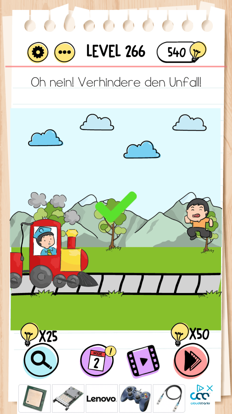 Brain Test: Level 261 bis Level 270 - Lösungen