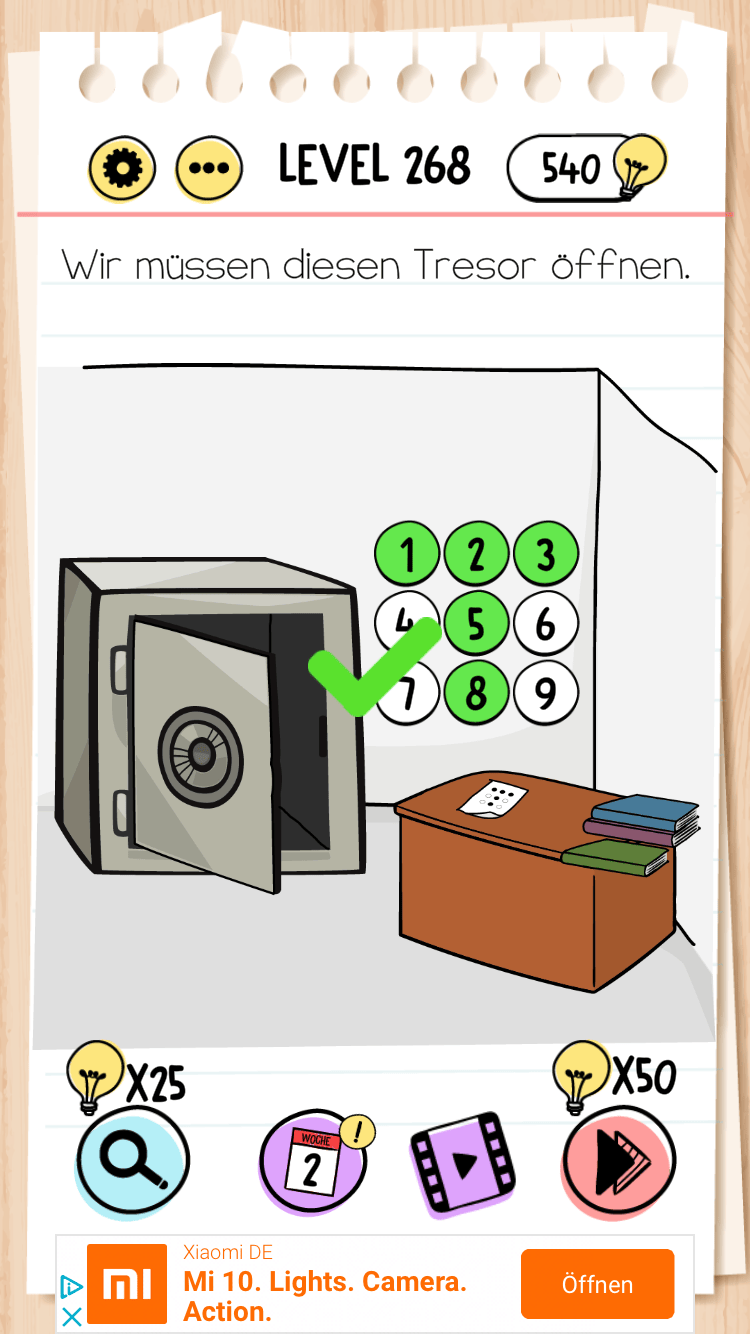 Brain Test: Level 261 bis Level 270 - Lösungen