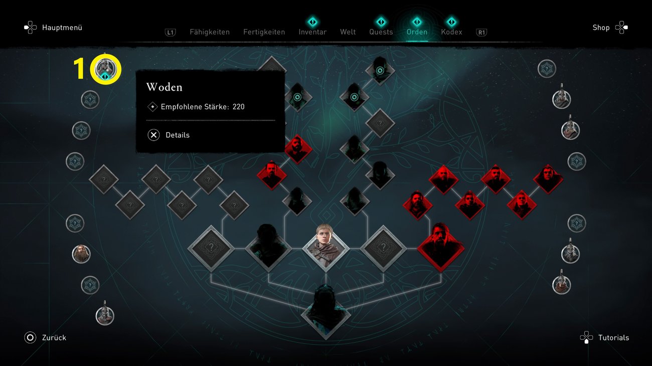 Woden (Eiferer) - Hinweise und Fundort in AC Valhalla