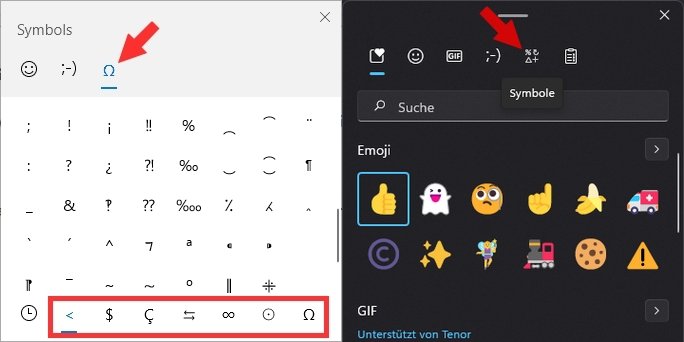 Tastenkombination: Sonderzeichen finden und einfügen