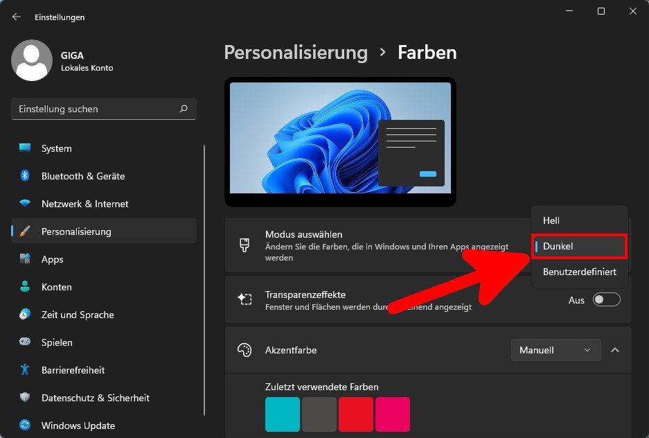 Windows 11: Dark-Mode aktivieren – so geht's