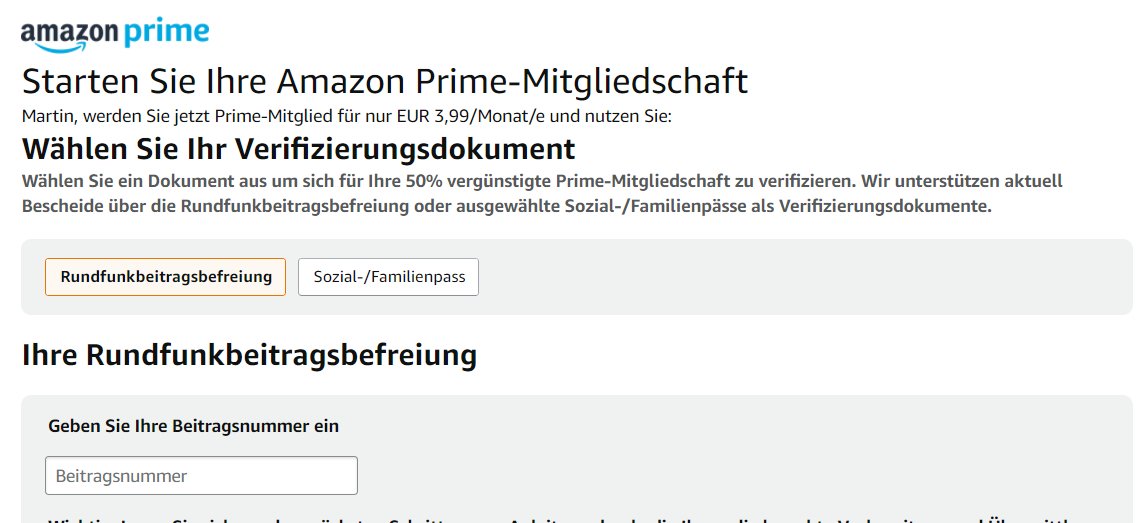 Amazon Prime für Hartz-4-Empfänger günstiger: So geht’s