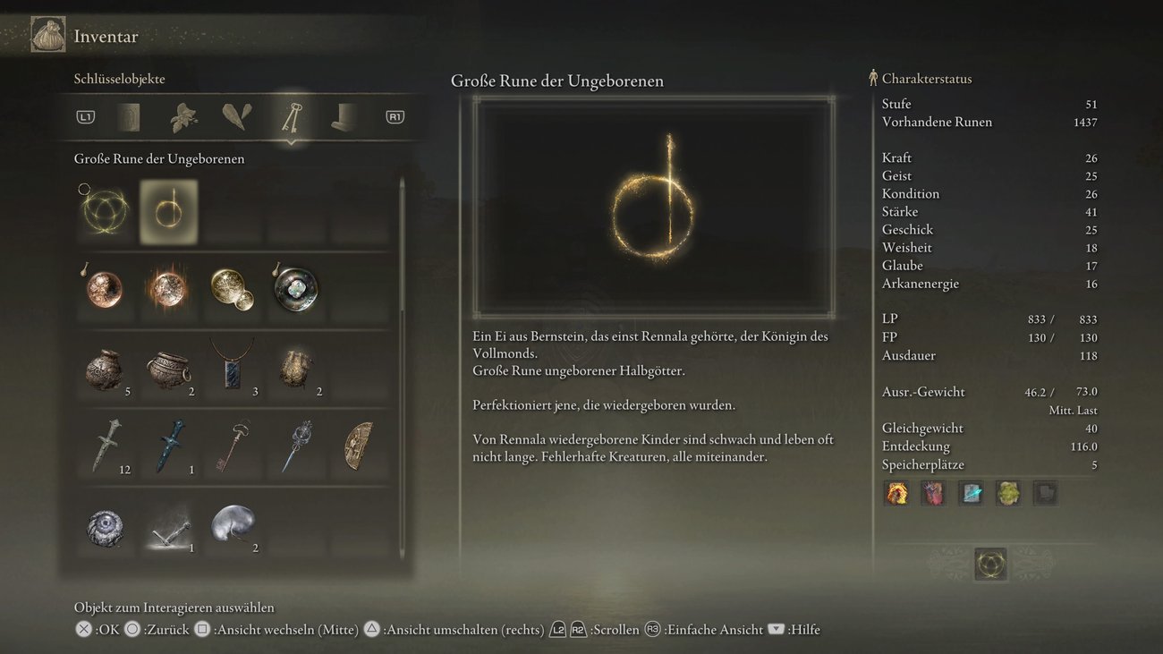 Elden Ring: Große Runen aktivieren und ausrüsten
