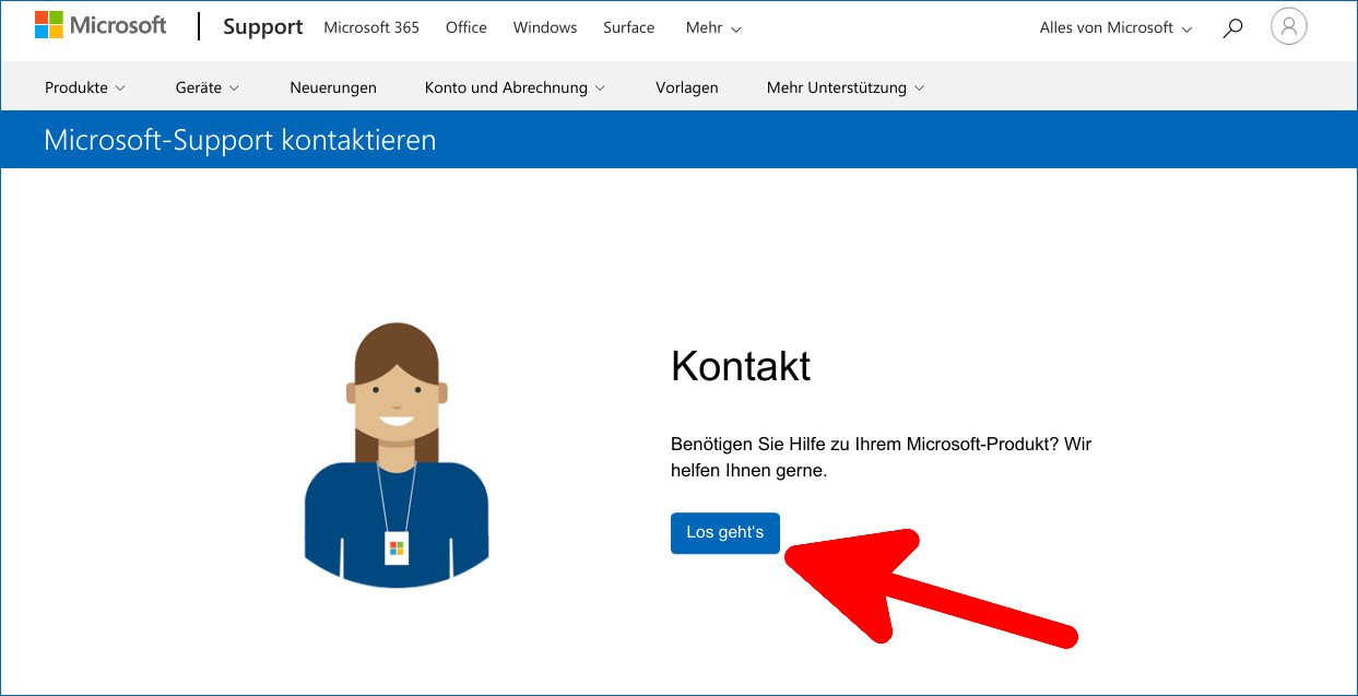 Microsoft Support Hotline: Telefonnummer & Chat