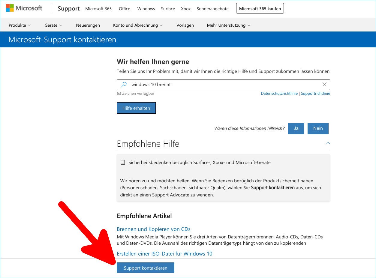Microsoft Support Hotline: Telefonnummer & Chat