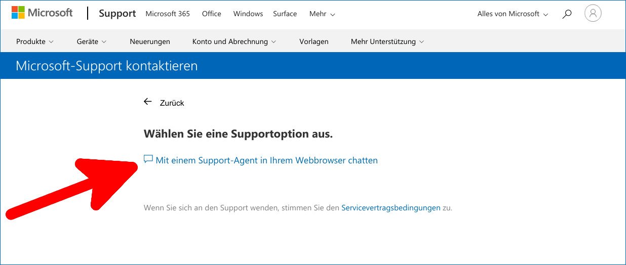 Microsoft Support Hotline: Telefonnummer & Chat