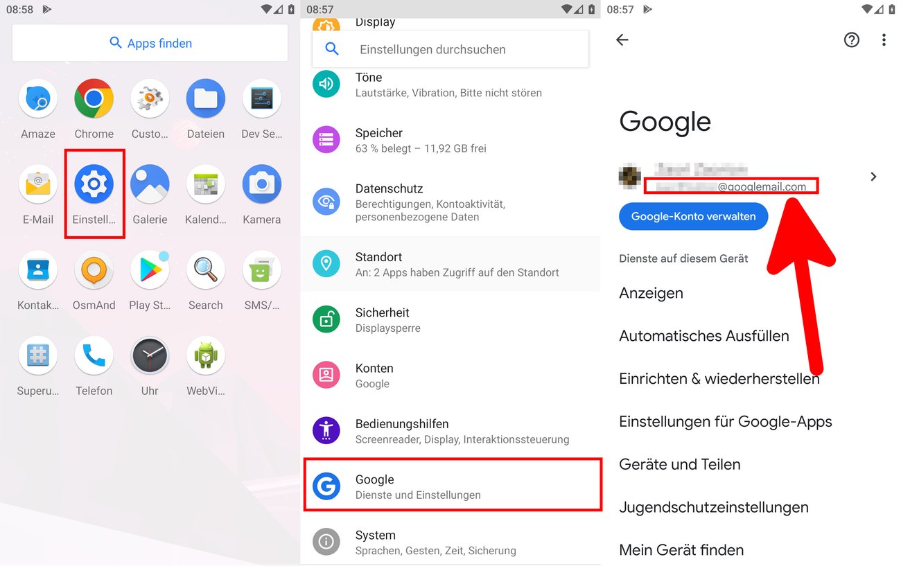 Google: Eigene E-Mail-Adresse finden – so geht’s
