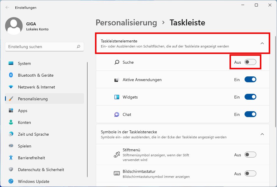 Windows 10/11: Suchfeld in Taskleiste ausblenden – so geht's