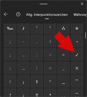 Häkchen-Symbol am Handy, PC und Word schreiben