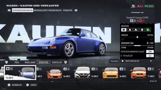 NfS Unbound: Beste Autos aller Stufen
