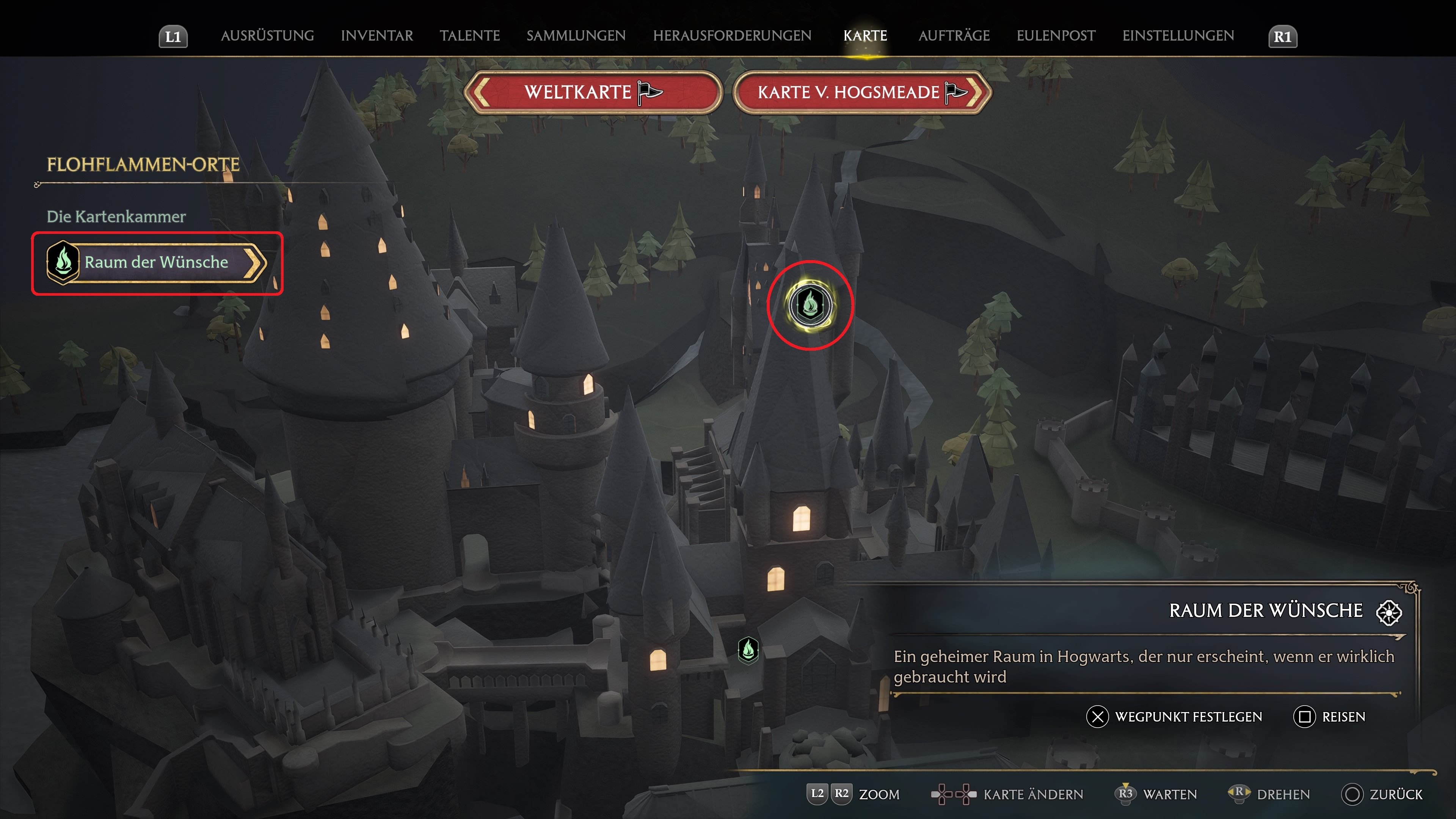 Hogwarts Legacy Truhen Karte