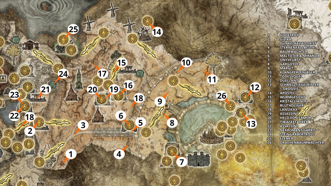 Elden Ring: Alle Bosse, ihre Fundorte und Belohnungen