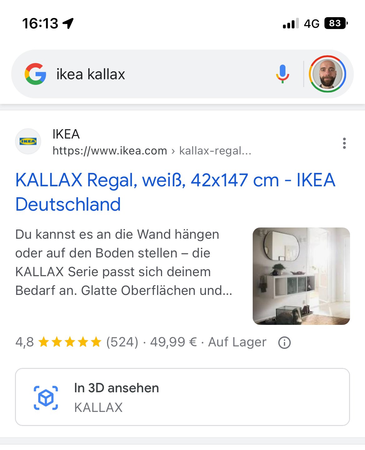 Google baut um: Wer nach Ikea-Möbeln sucht, erlebt eine dicke Überraschung