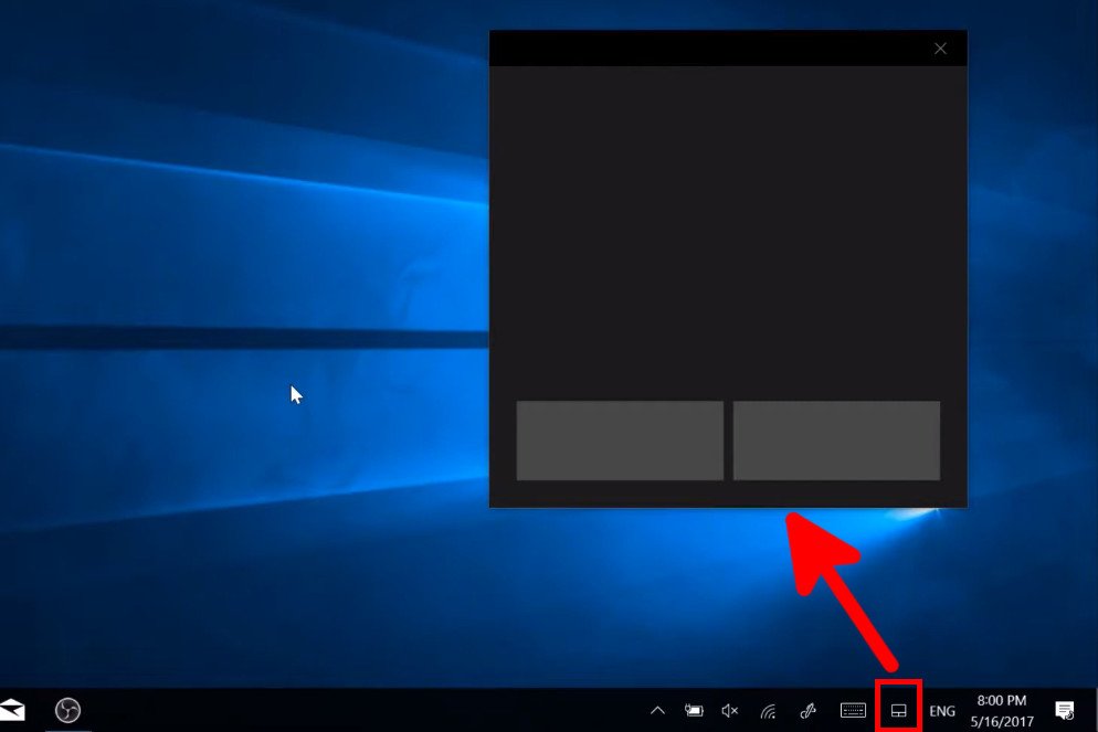 Öffnen des Touchpad in Windows 10/11 auf dem Bildschirm
