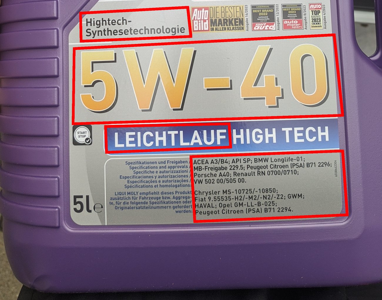 5w40 L Fr Welches Auto