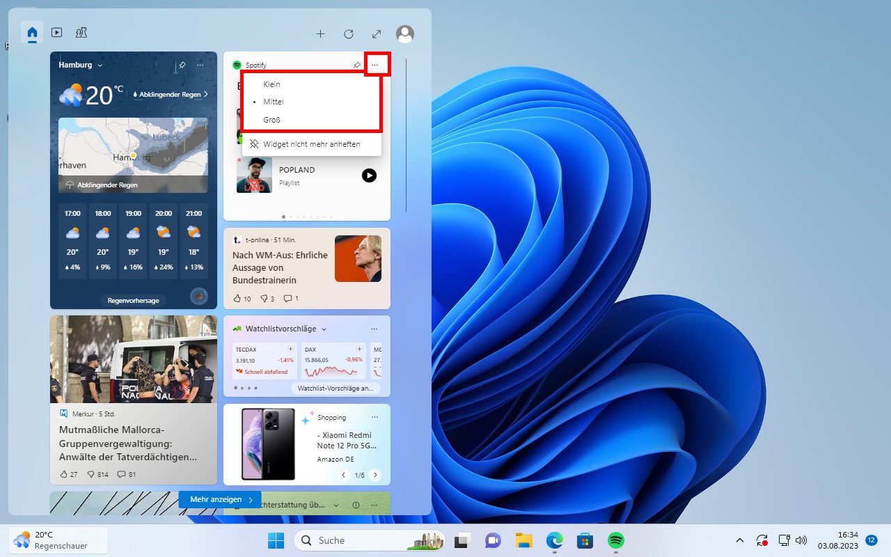 Windows 11: Widgets hinzufügen, löschen und anpassen