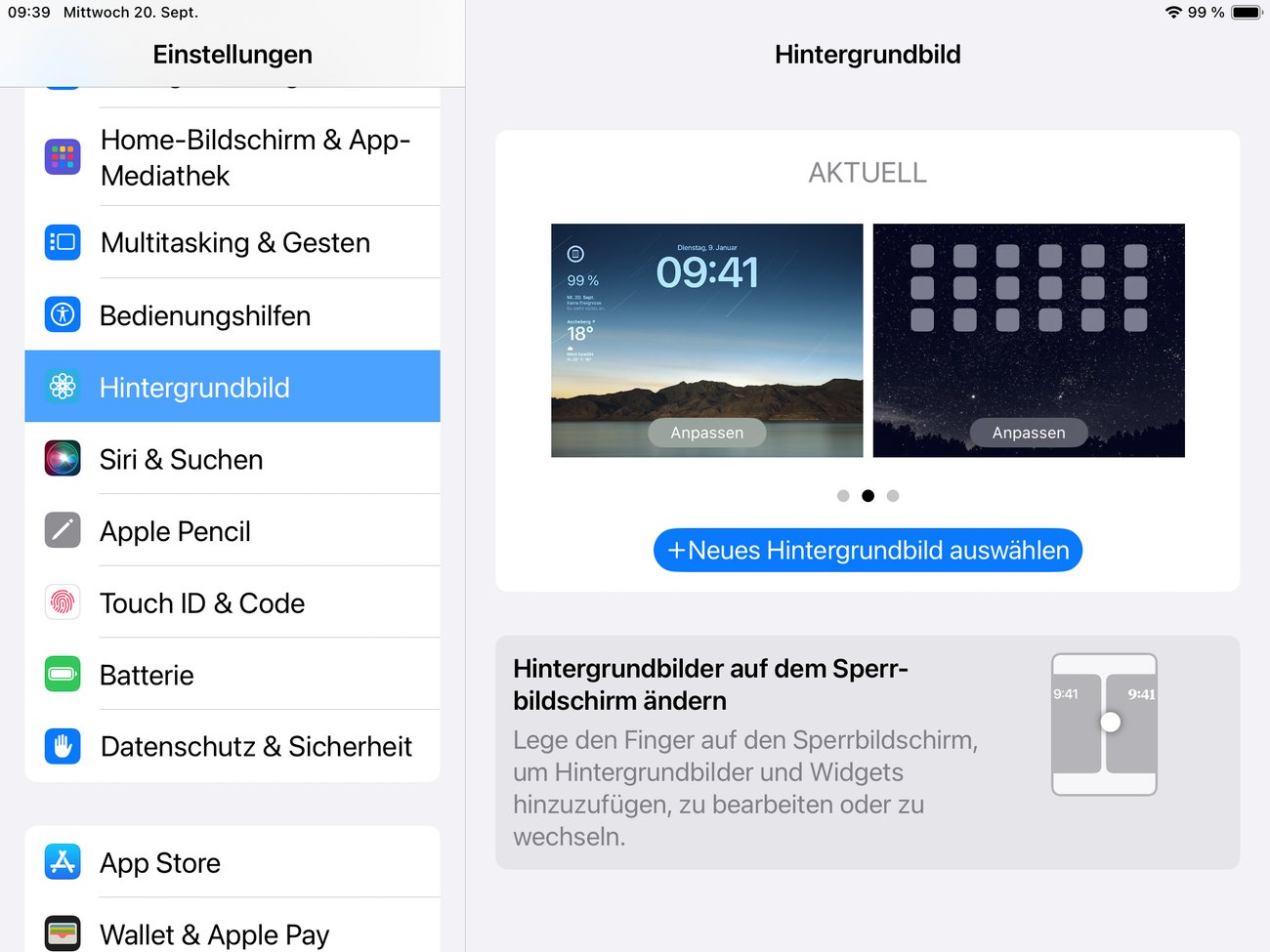 iOS 17: Den iPad-Sperrbildschirm bearbeiten und anpassen