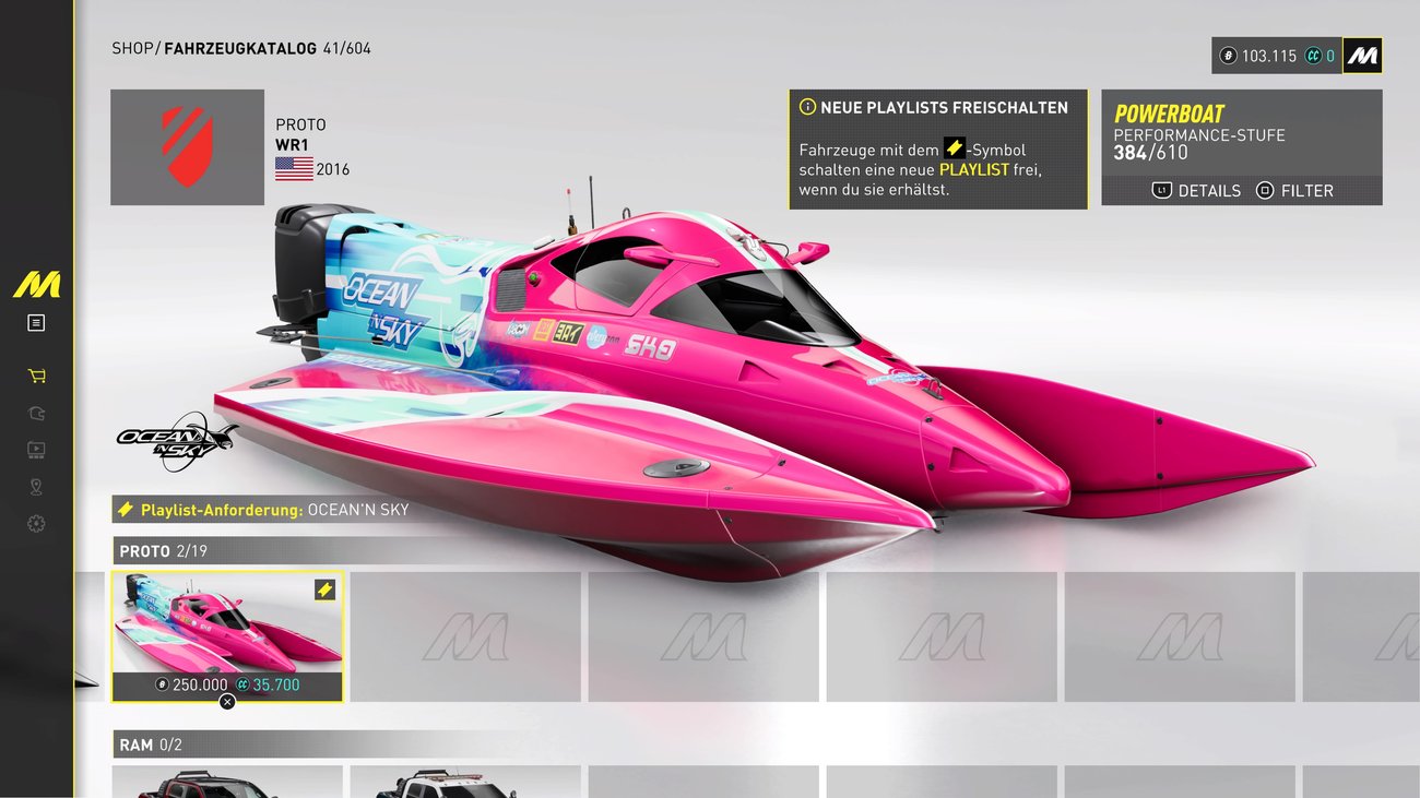 The Crew Motorfest: Autoliste mit über 600 Fahrzeugen