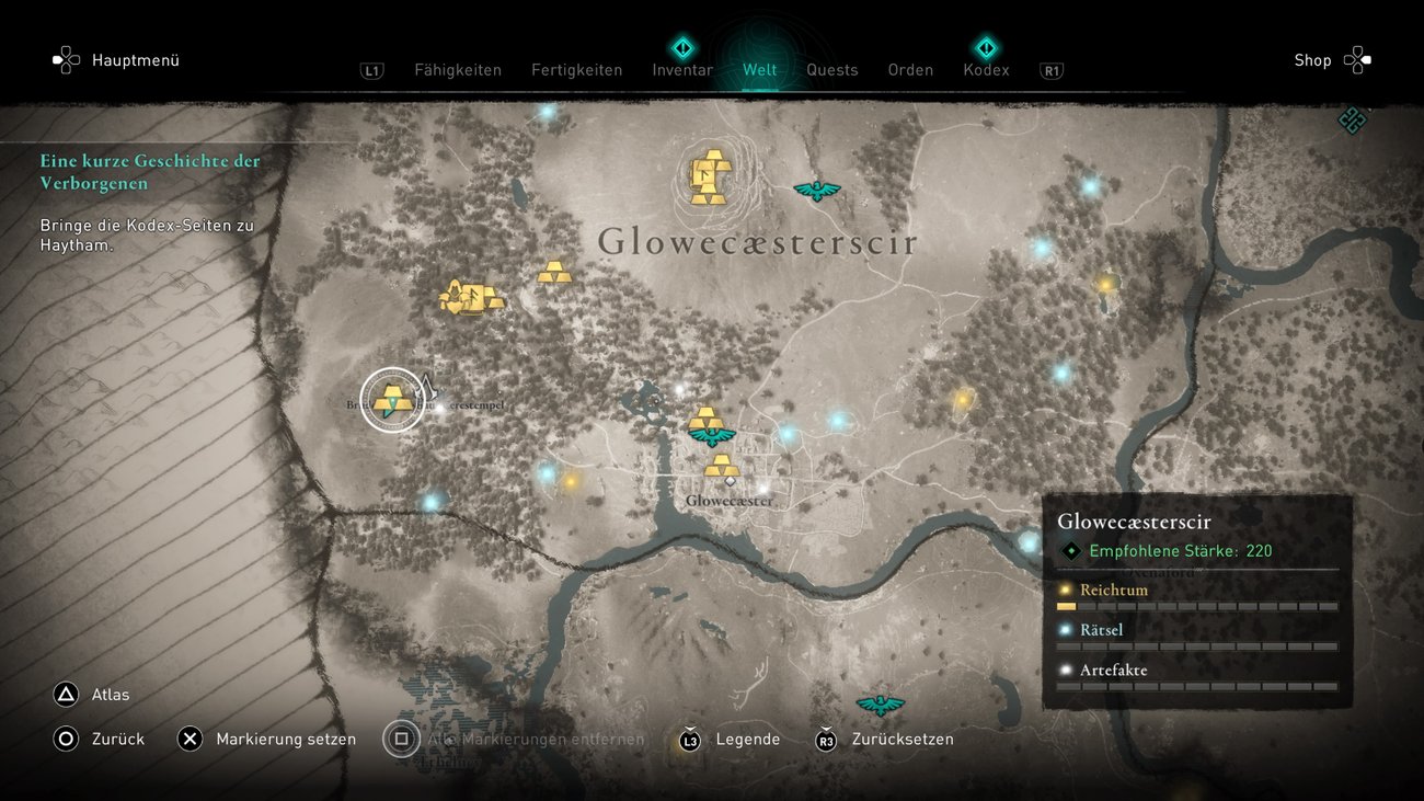 Assassin's Creed Valhalla: Alle Glowecaesterscir-Reichtümer finden