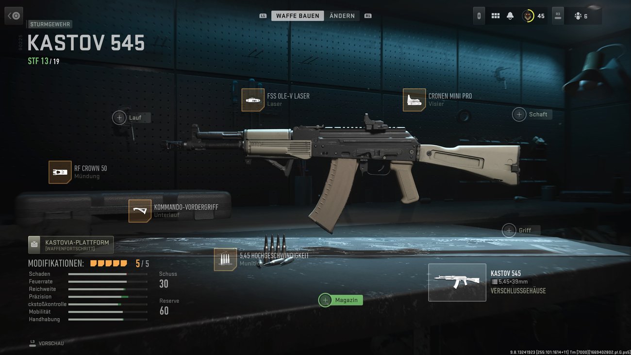 CoD MW 2: Kastov 545 - Bestes Setup, Aufsätze & Werte