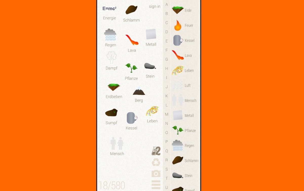 Little Alchemy: Lösungen für alle Elemente von A bis Z