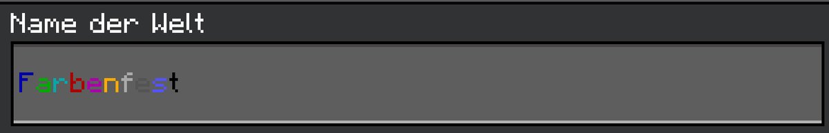 Minecraft Farbcodes: Texte bunt, fett und kursiv schreiben