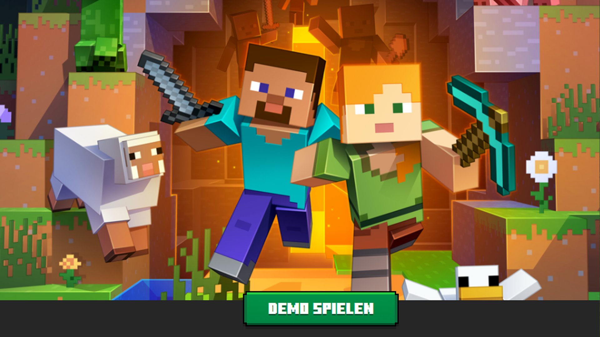 Minecraft kostenlos auf allen Plattformen spielen