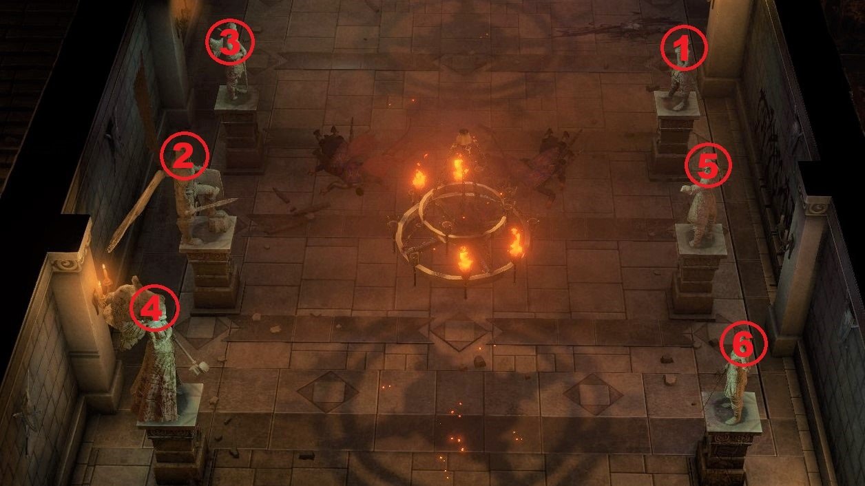 Pathfinder - Wrath of the Righteous: Statuen-Rätsel der Grauen Garnison