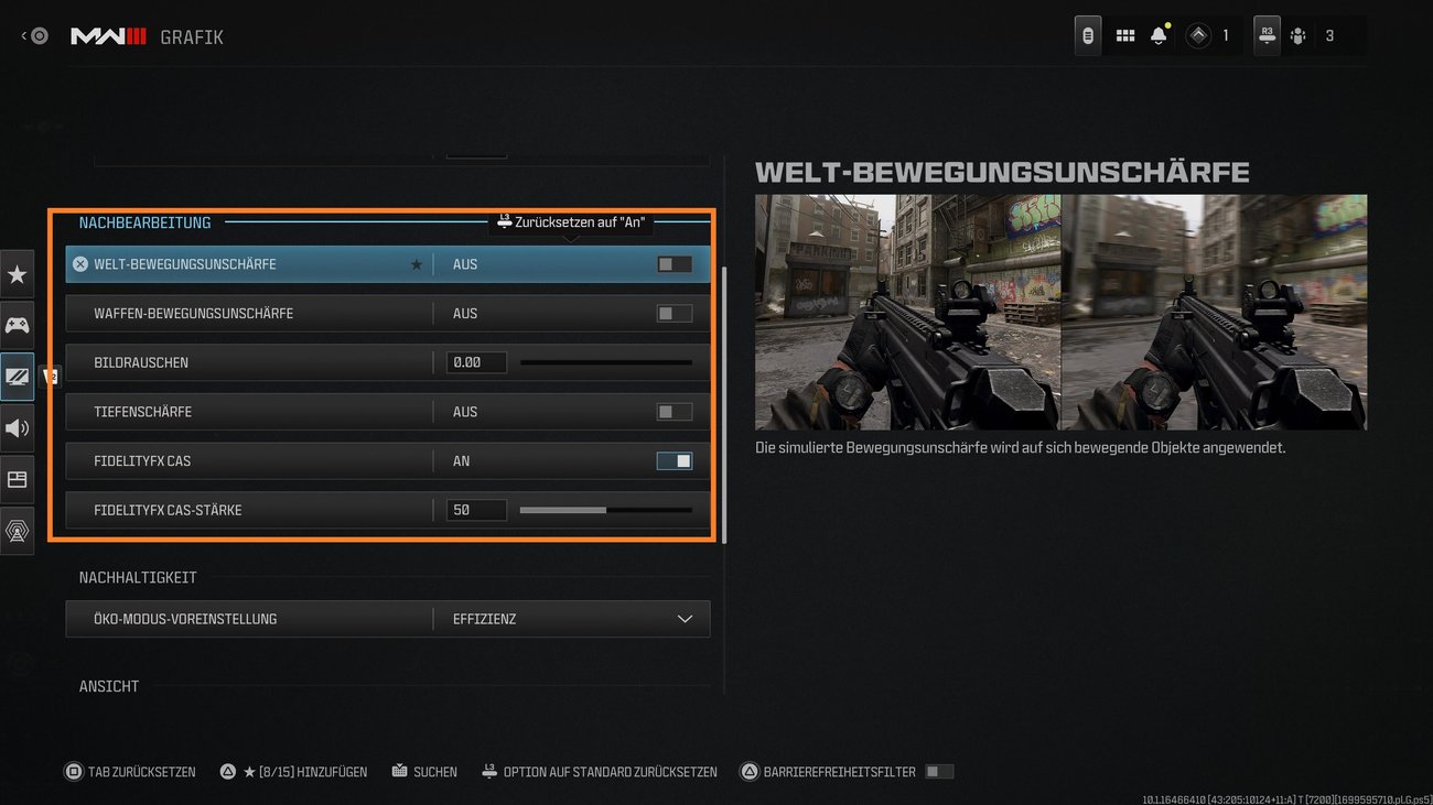 Mw3 Einstellungen Ps5