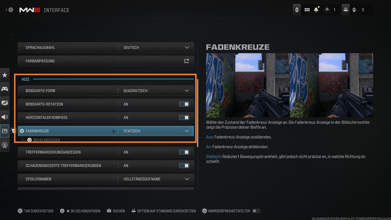 Mw3 Einstellungen Ps5