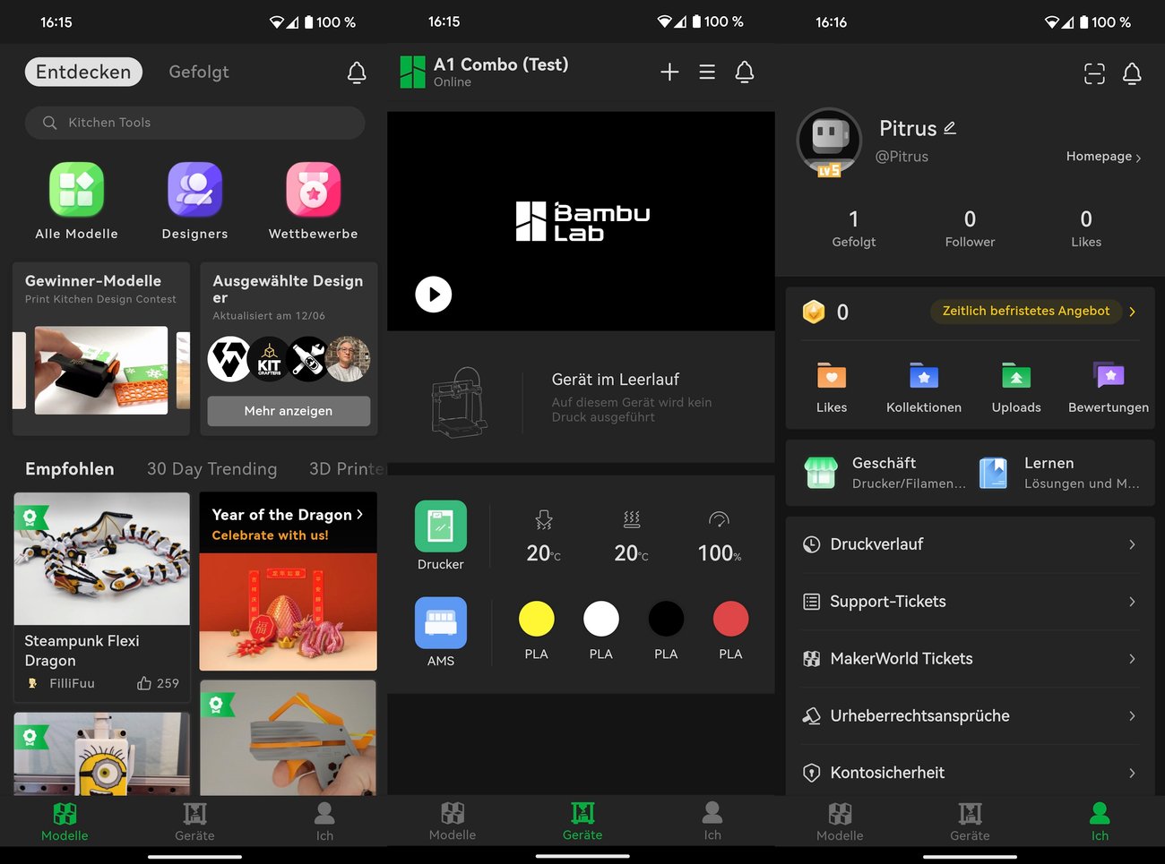Bambu Lab A1 Combo im Test: Farbiger 3D-Druck war noch nie einfacher