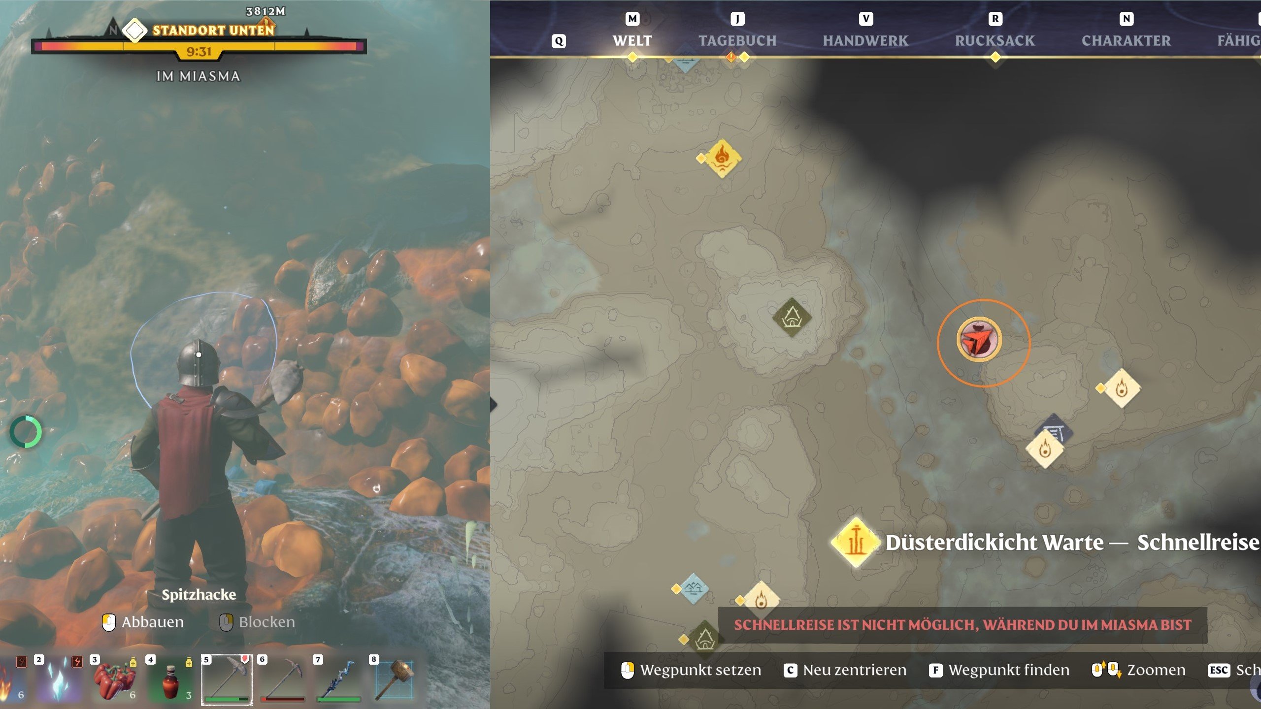 Enshrouded: Bernstein finden und verarbeiten