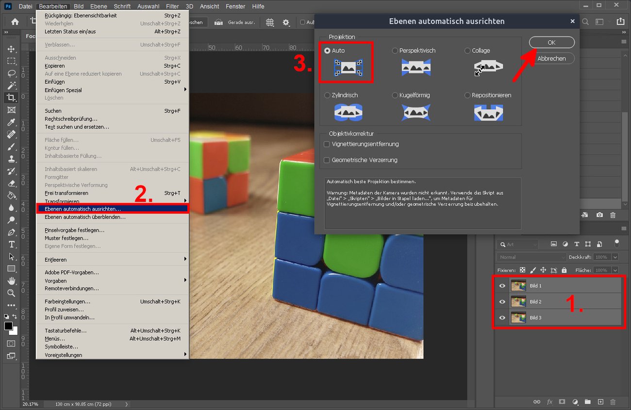 Focus-Stacking in Photoshop & GIMP – durchgehend scharfe Bilder