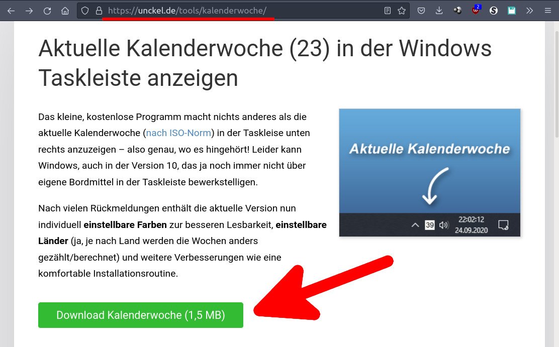 Windows 10/11: Kalenderwoche (KW) in Taskleiste anzeigen